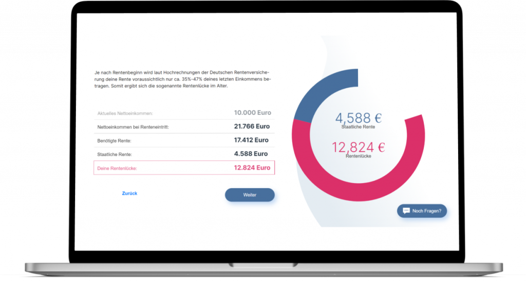 Rechner - myPension - beste digitale Altersvorsorge in Deutschland